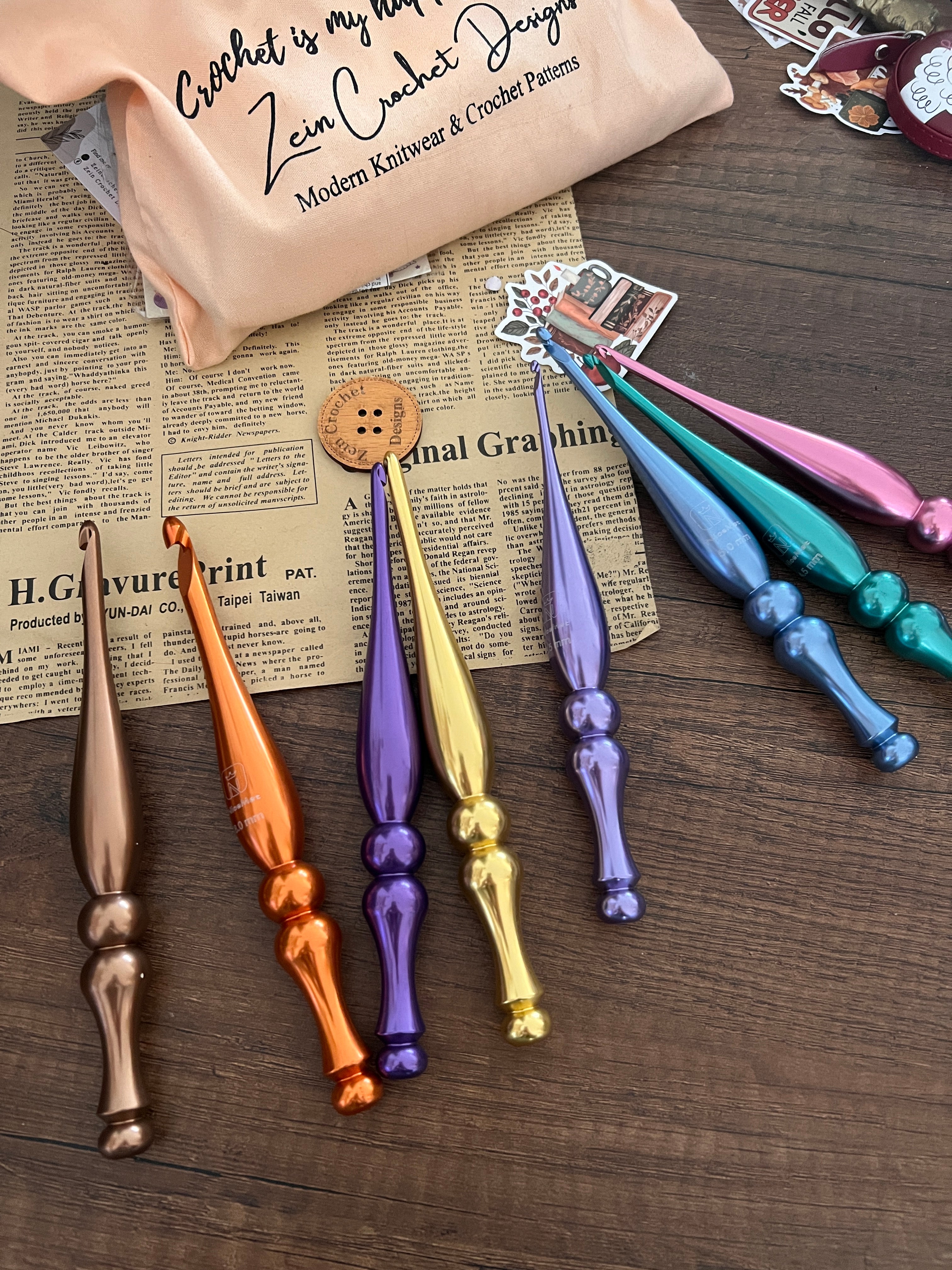 Classic style Aluminium Crochet Hook – Zein Crochet Designs